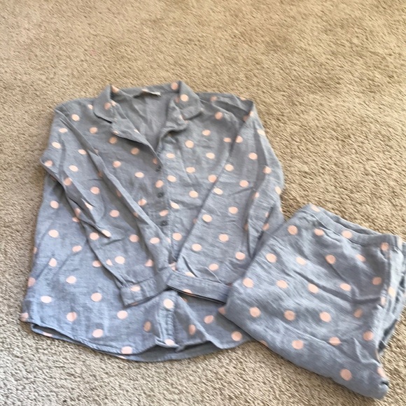 LOFT | Intimates & Sleepwear | Loft Xs Grey Polka Dotted Cotton Two ...